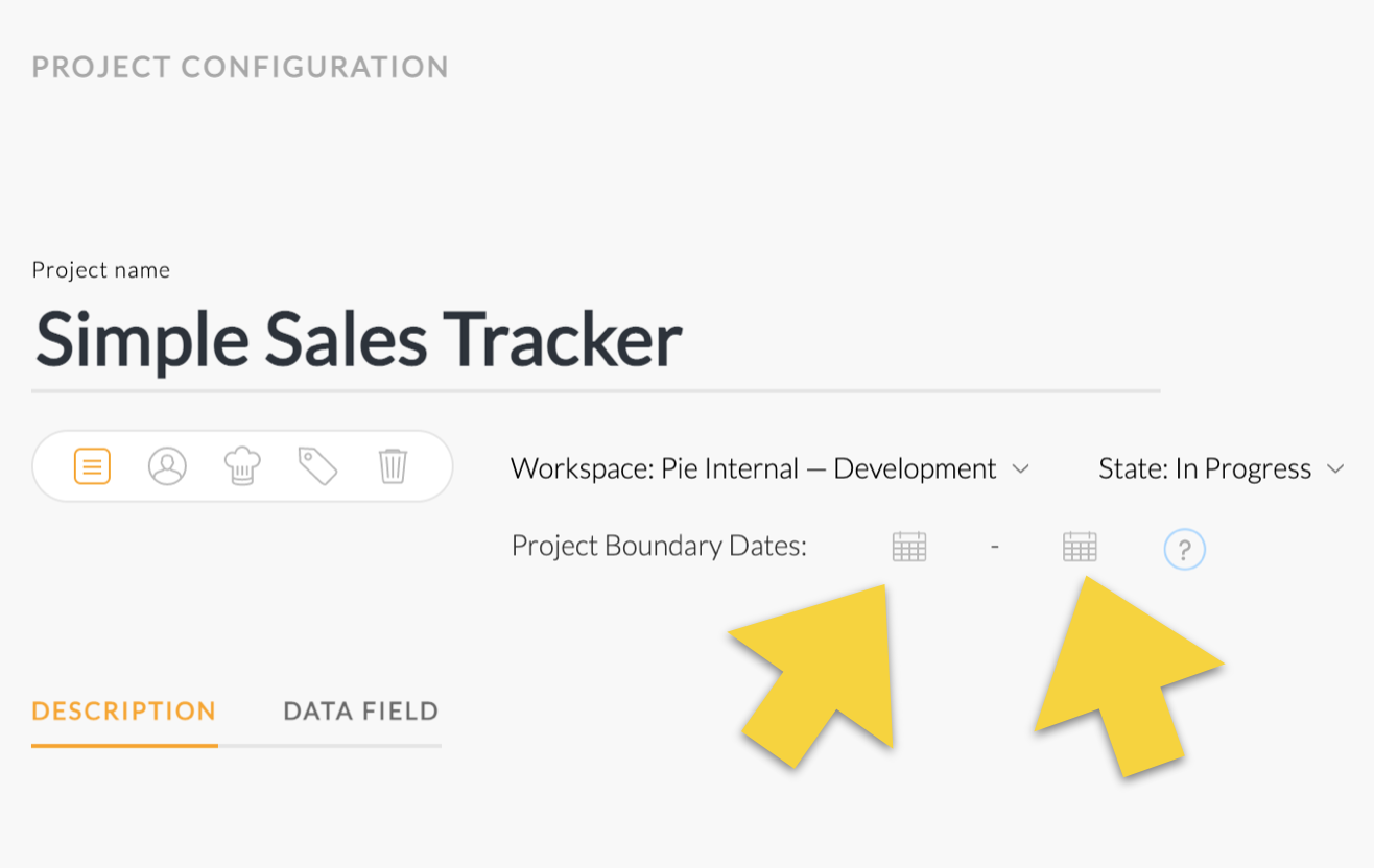 How to set a project's start and end dates – Pie Help Center ...
